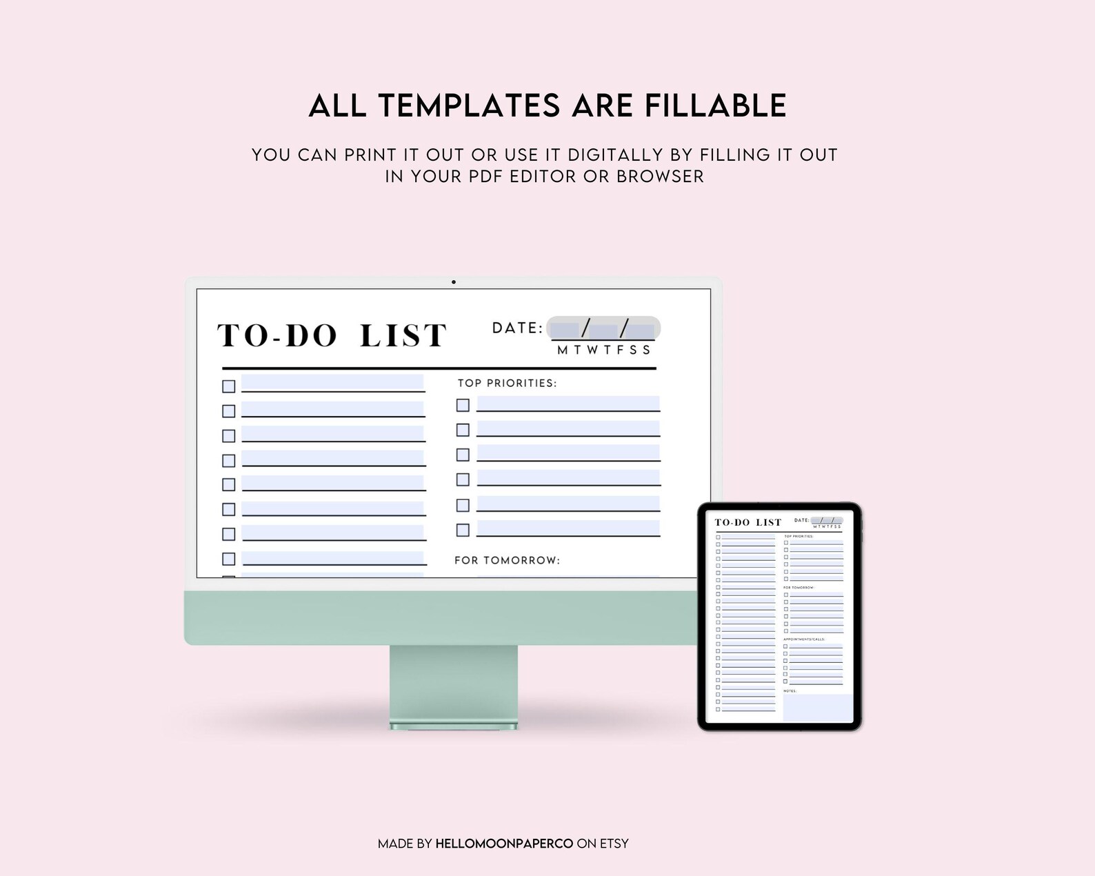 Minimalist to Do List Template, Simple Tasks List Template, A4/a5 ...