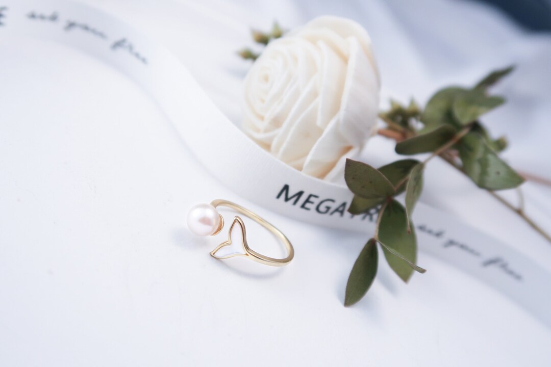 Mermaid Pearl Ring Ocean Collection Japanese Akoya Sea Pearl Ring - Etsy