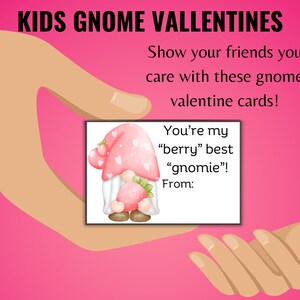 Printable Gnome Valentine Cards for Friends Valentine Cards for ...