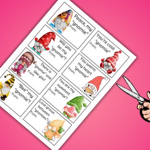 Printable Gnome Valentine Cards for Friends Valentine Cards for ...