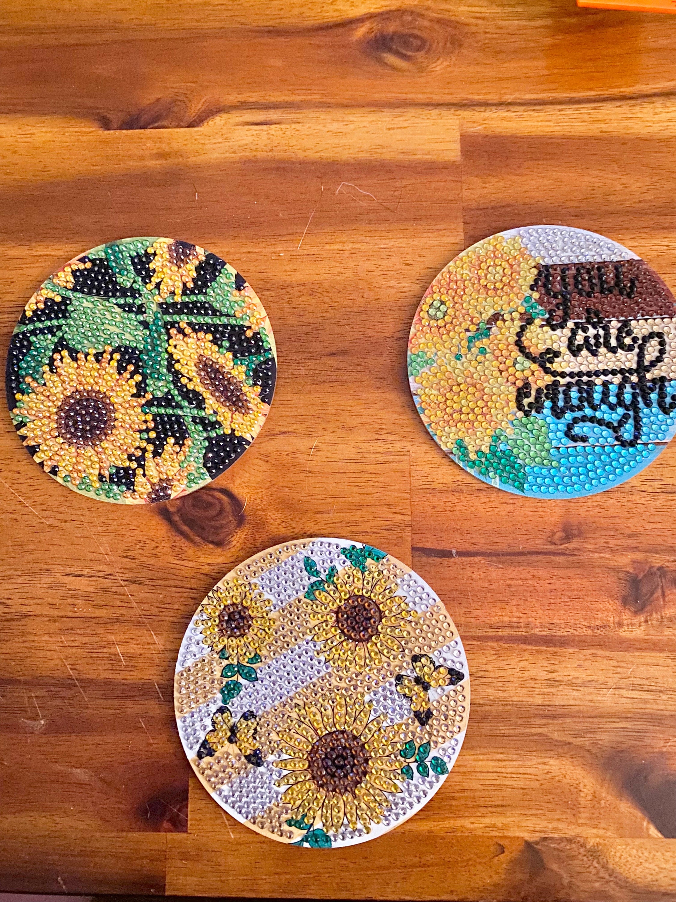 Sunflower Drink Coaster - Etsy
