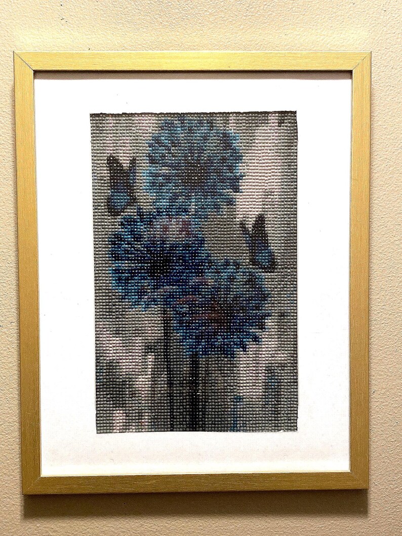 Blue Flower Diamond Puzzle - Etsy