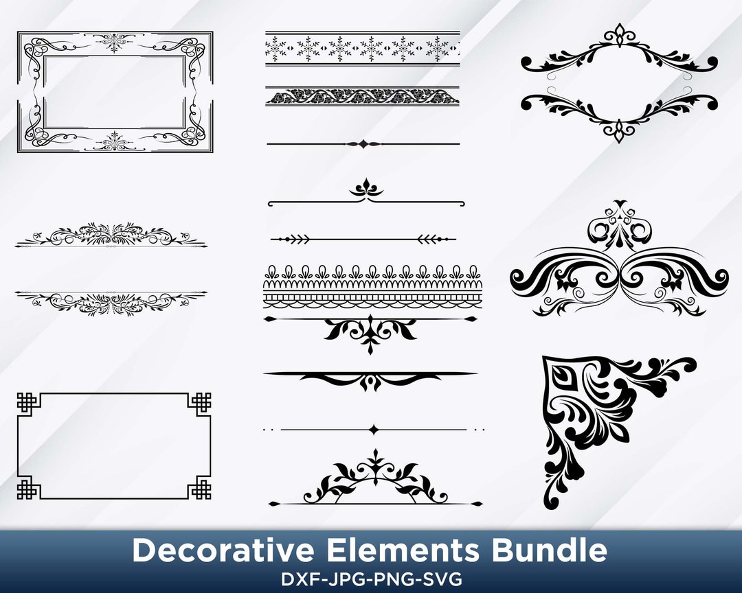 Decorative Elements Svg, Design Elements Svg, Ornaments Svg, Flourishes Svg, Arrow Svg, Border ...