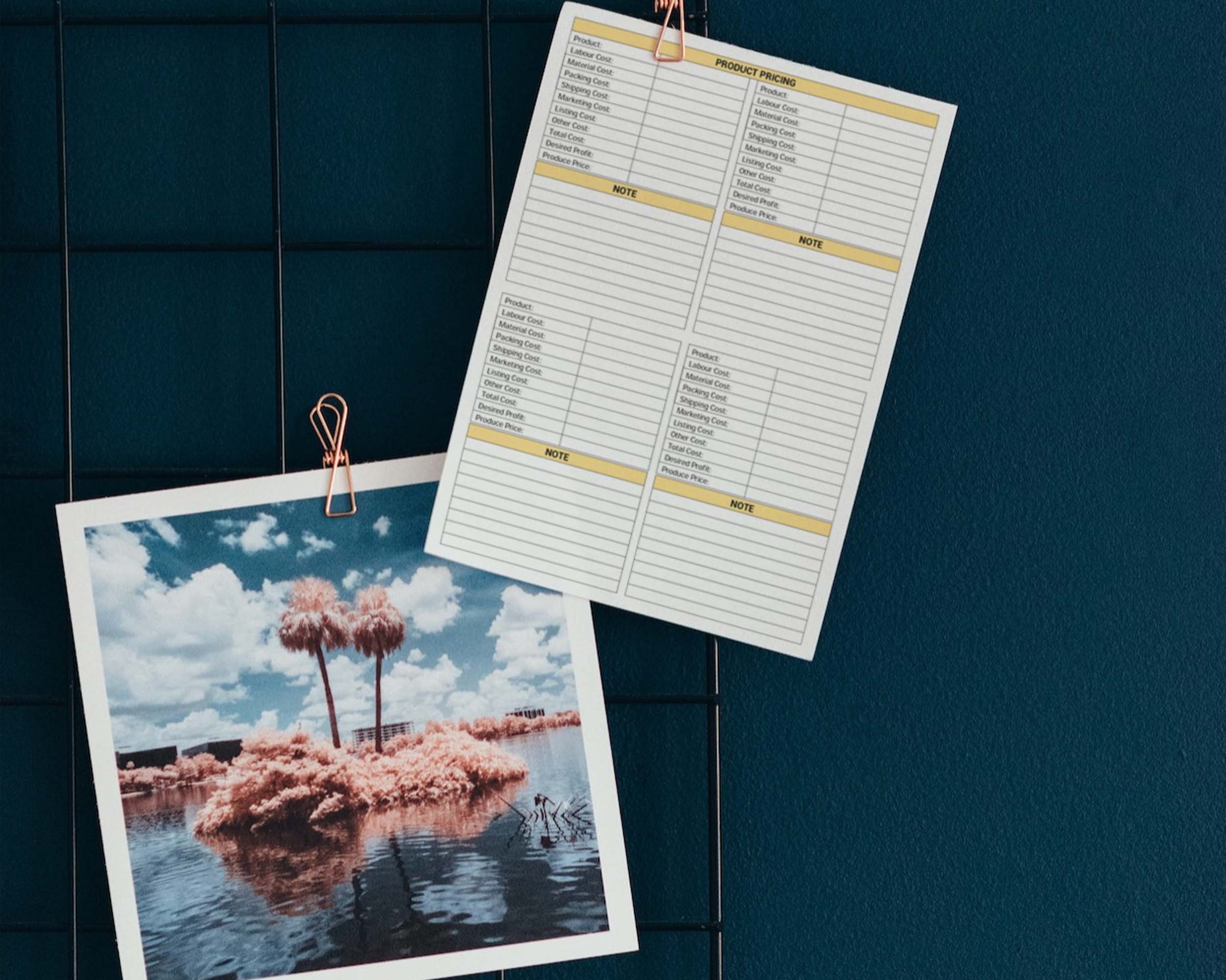 Product Pricing Worksheet: Small Business Planner (editable PDF) - Etsy