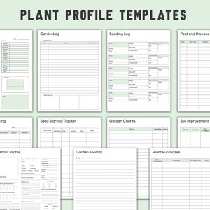 Garden Planner Printable: Plant Journal, Gardening Logbook (US Letter ...