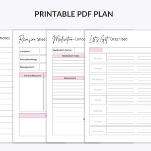 Nursing School Planner: Printable Student Nurse Organizer (PDF) - Etsy