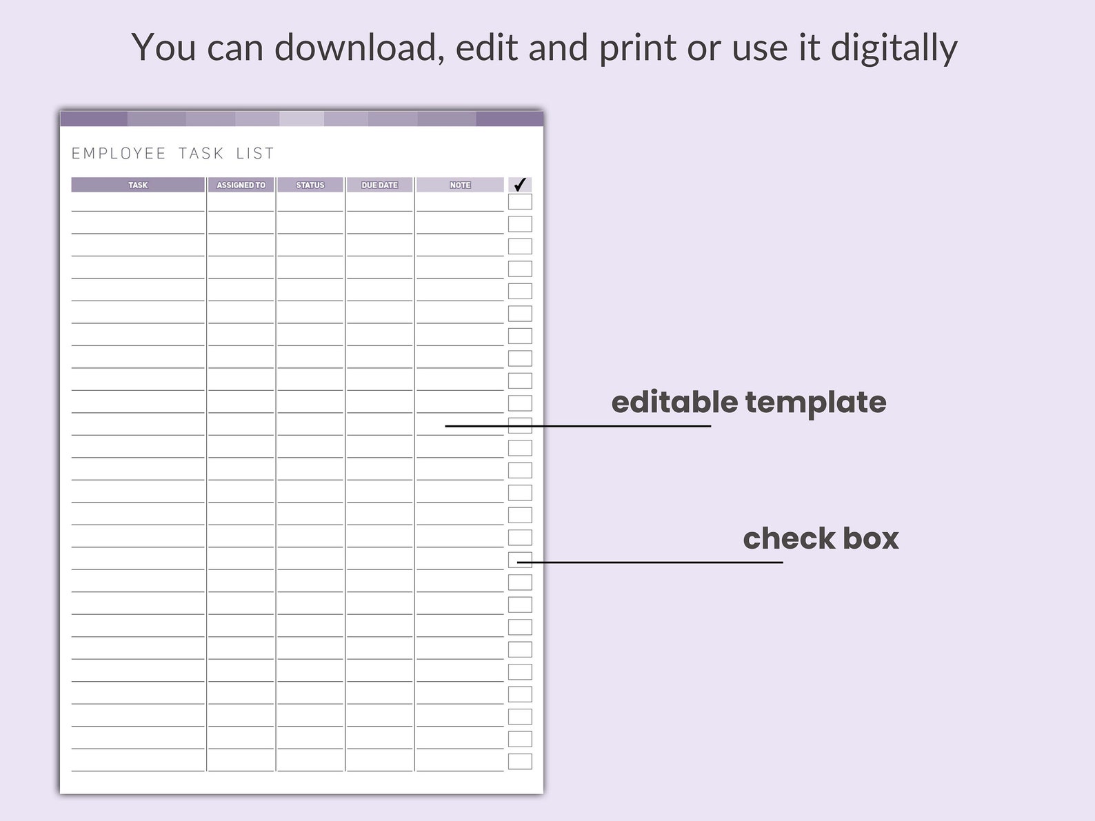 Employee Task List, Task List, Employee To-do List, Task Management, Employee Productivity, Task ...