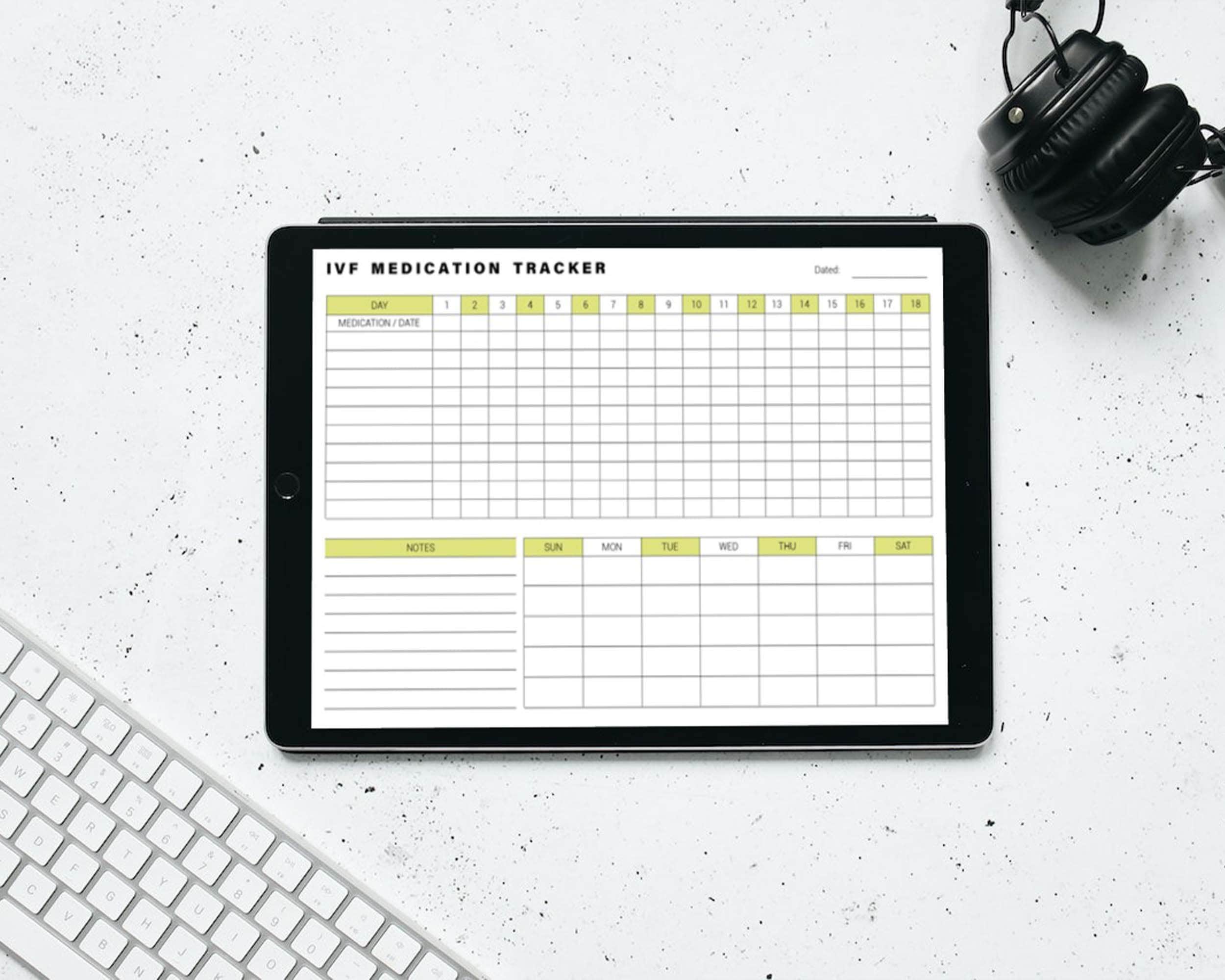 IVF Medication Tracker, Editable IVF Planner, Printable Ivf Calendar ...