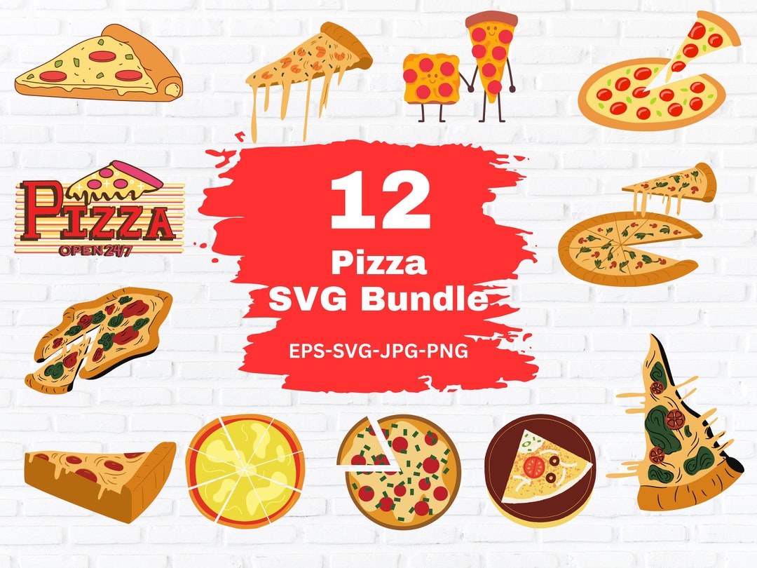 Delicious Pizza SVG Bundle, Slice up Your Crafting Creations, Pizza Svg ...