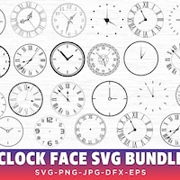 Clock Svg - Etsy