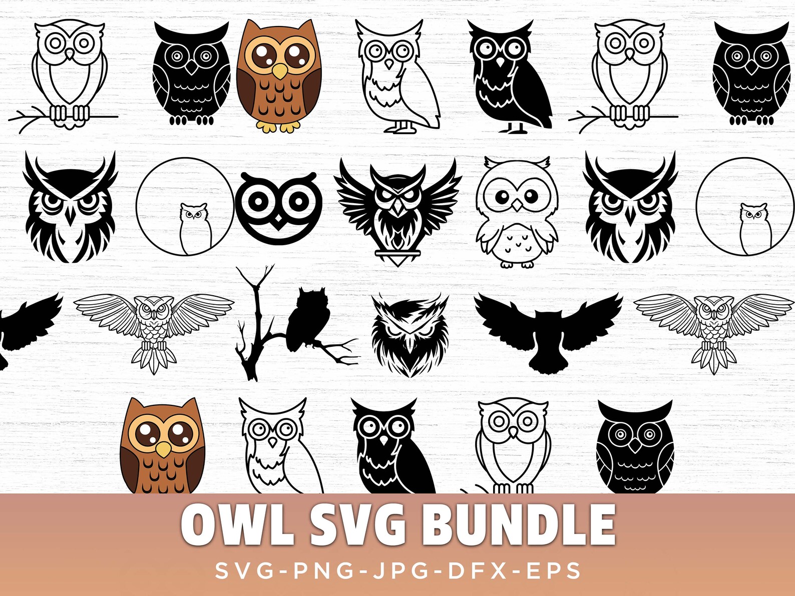 Owl SVG Bundle, Owl SVG, Birds SVG Bundle, Owl Silhouette Svg, Owl ...