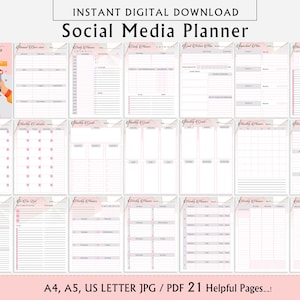 Ultimate Social Media Planner: Content Creation Template (digital ...