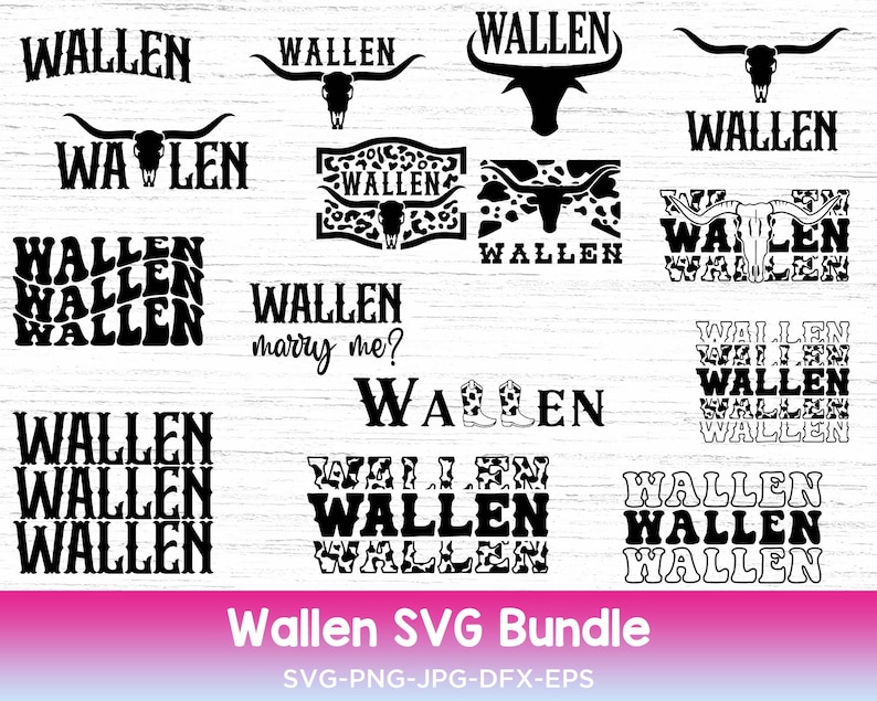 Wallen Bull Skull SVG Bundle: Retro Western Designs (digital Download ...