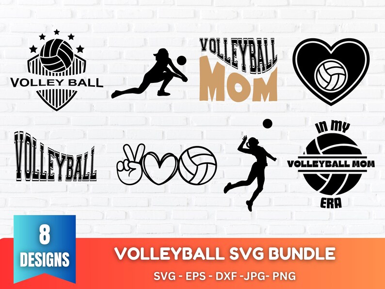 Volleyball SVG Bundle: Girl, Mom, Ball Clipart (digital Download) - Etsy