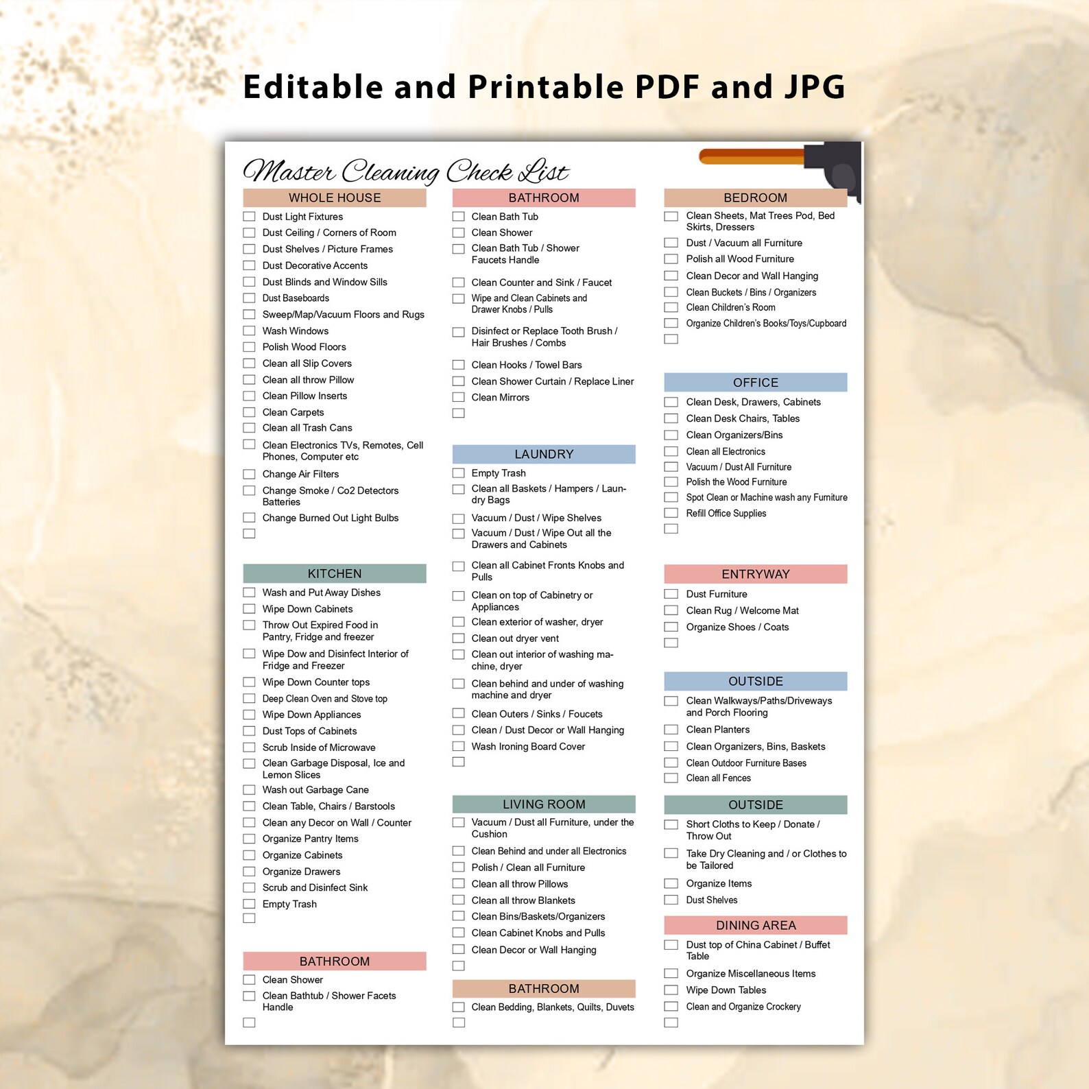 Ultimate Cleaning Schedule Bundle, Master Cleaning Checklist, Cleaning ...