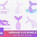 Mermaid Clipart SVG Bundle, Mermaid Svg, Clam Shell Svg, Mermaid Tail ...