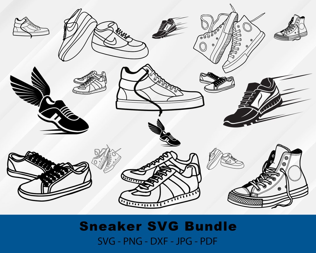 Sneakers Svg Bundle, Sneaker Svg, Sneaker Png, Sneakers, Sneaker ...
