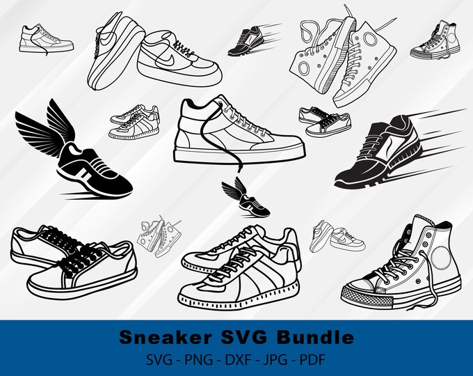 Sneaker Svg Bundle, Sneaker Svg, Sneaker Png, Sneakers, Sneaker ...