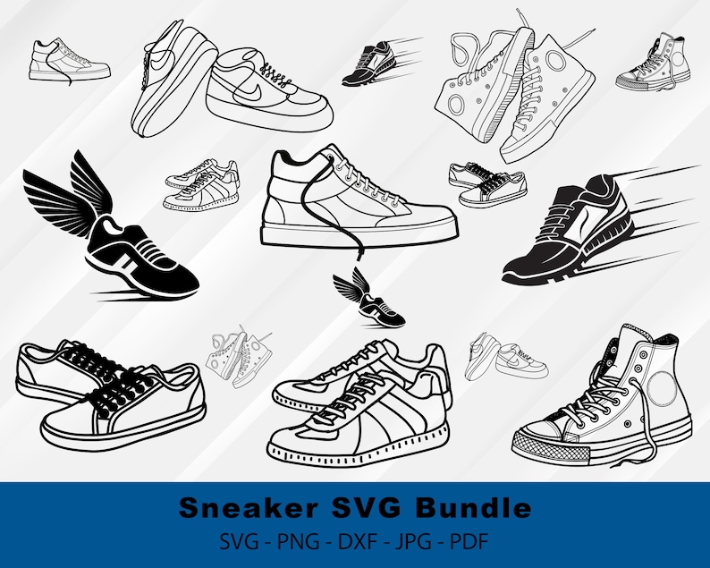 Sneaker SVG Bundle: Fashion Shoes Graphics (digital Download) - Etsy