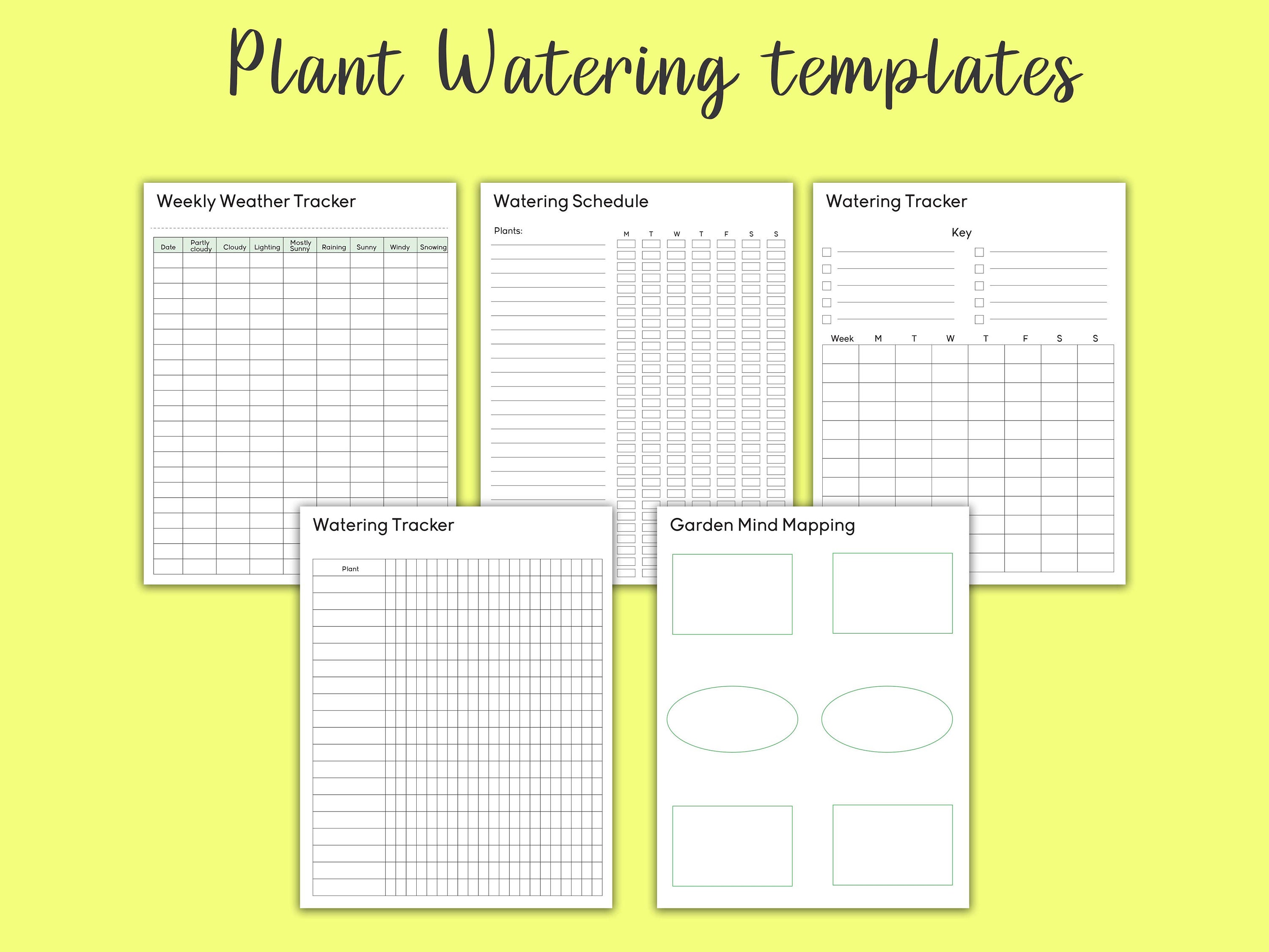 Garden Planner Printable: Plant Records, Gardening Logbook (US Letter ...