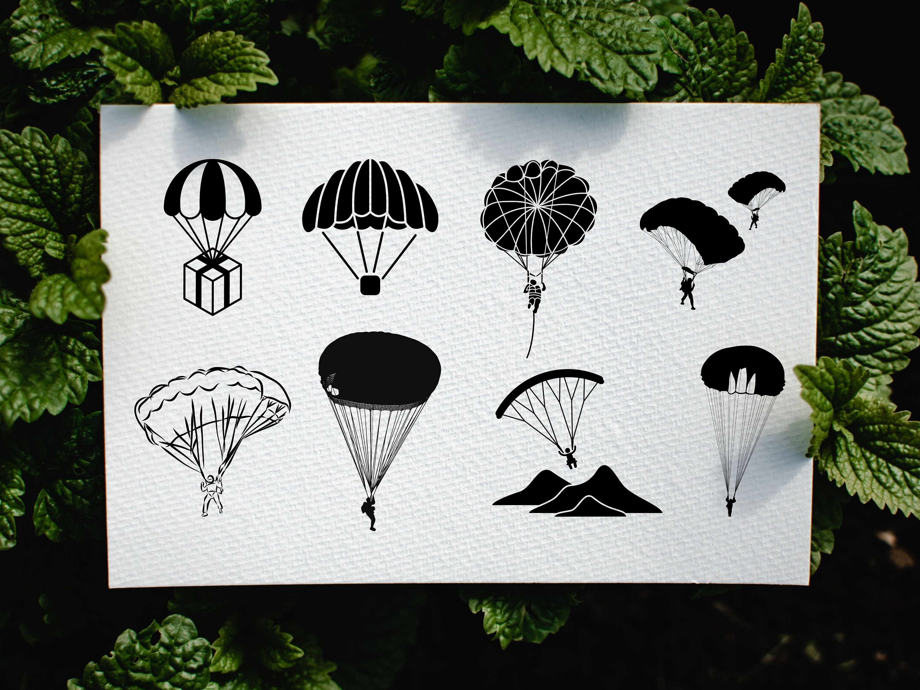 Parachute Svg Bundle, Parachute Vector, Parachute Clipart, Parachuting ...