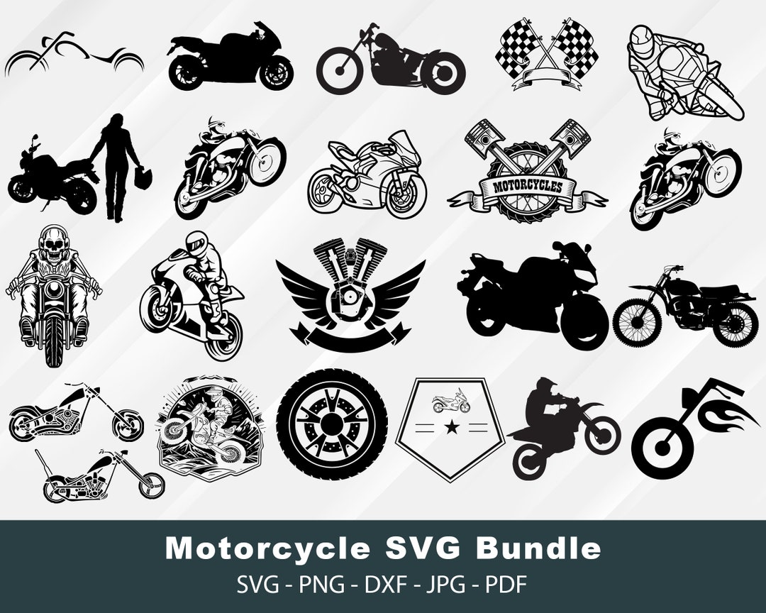 Motorcycle SVG Bundle, Motor Bike Svg, Motorcycle Clipart, Motorcycle ...