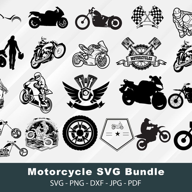 Motorcycle Svg - Etsy