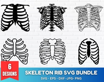 Skeleton Rib SVG Bundle, Rib Cage Svg, Skeleton Rib Cage SVG, Skeleton ...