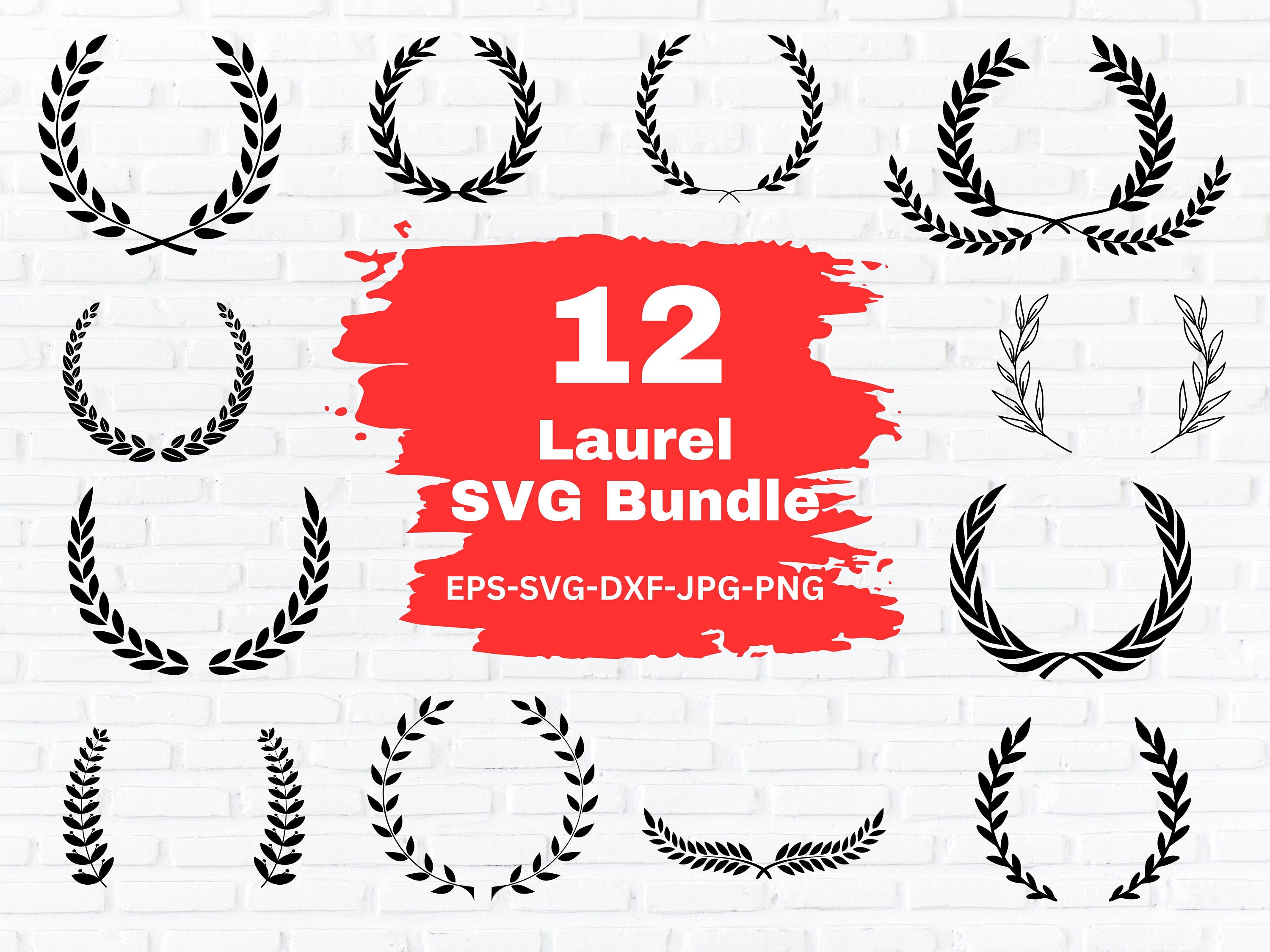 Elegant Laurel SVG, Laurel Wreaths Svg Bundle, Laurel Wreaths Png ...