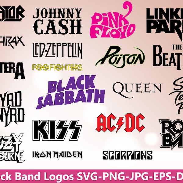Rock Band Logo - Etsy