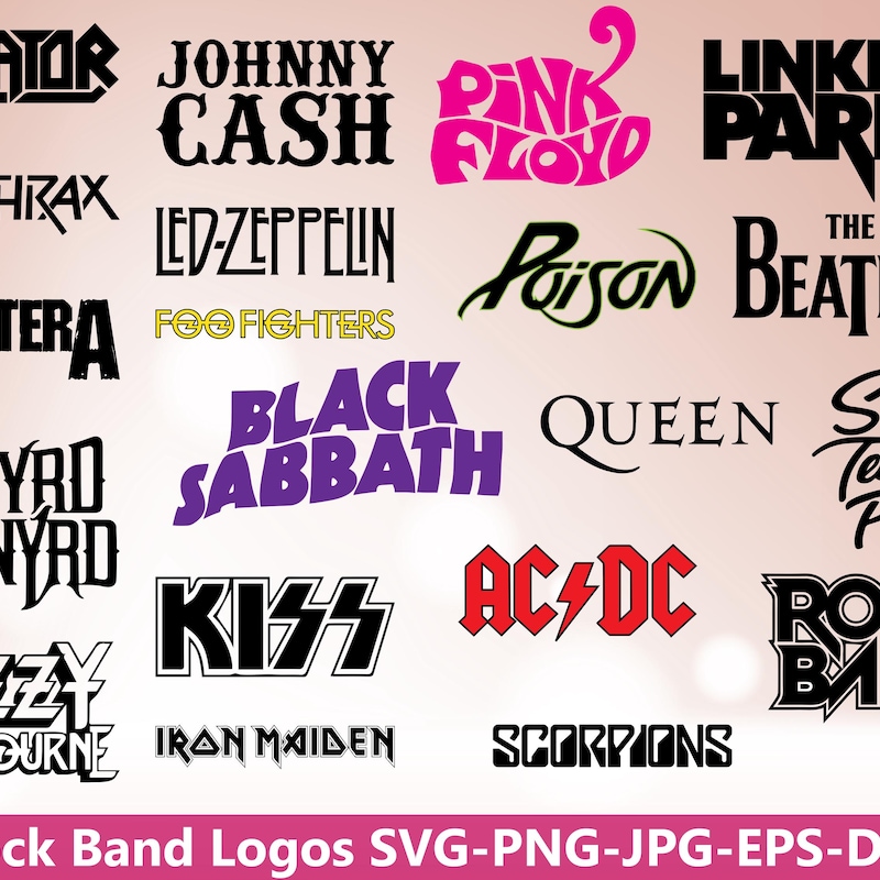 Rock Band Logo - Etsy