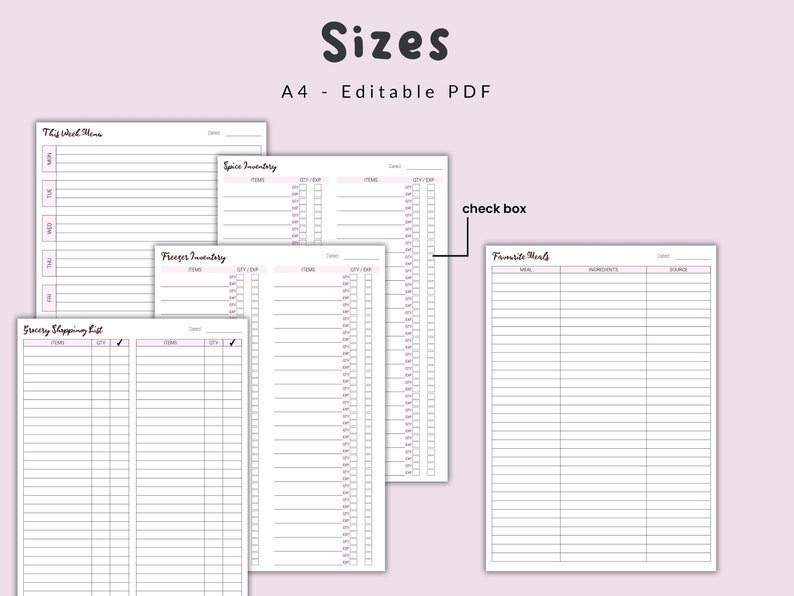 Kitchen Inventory Tracker, Food Inventory, Inventory Tracker, Fridge ...