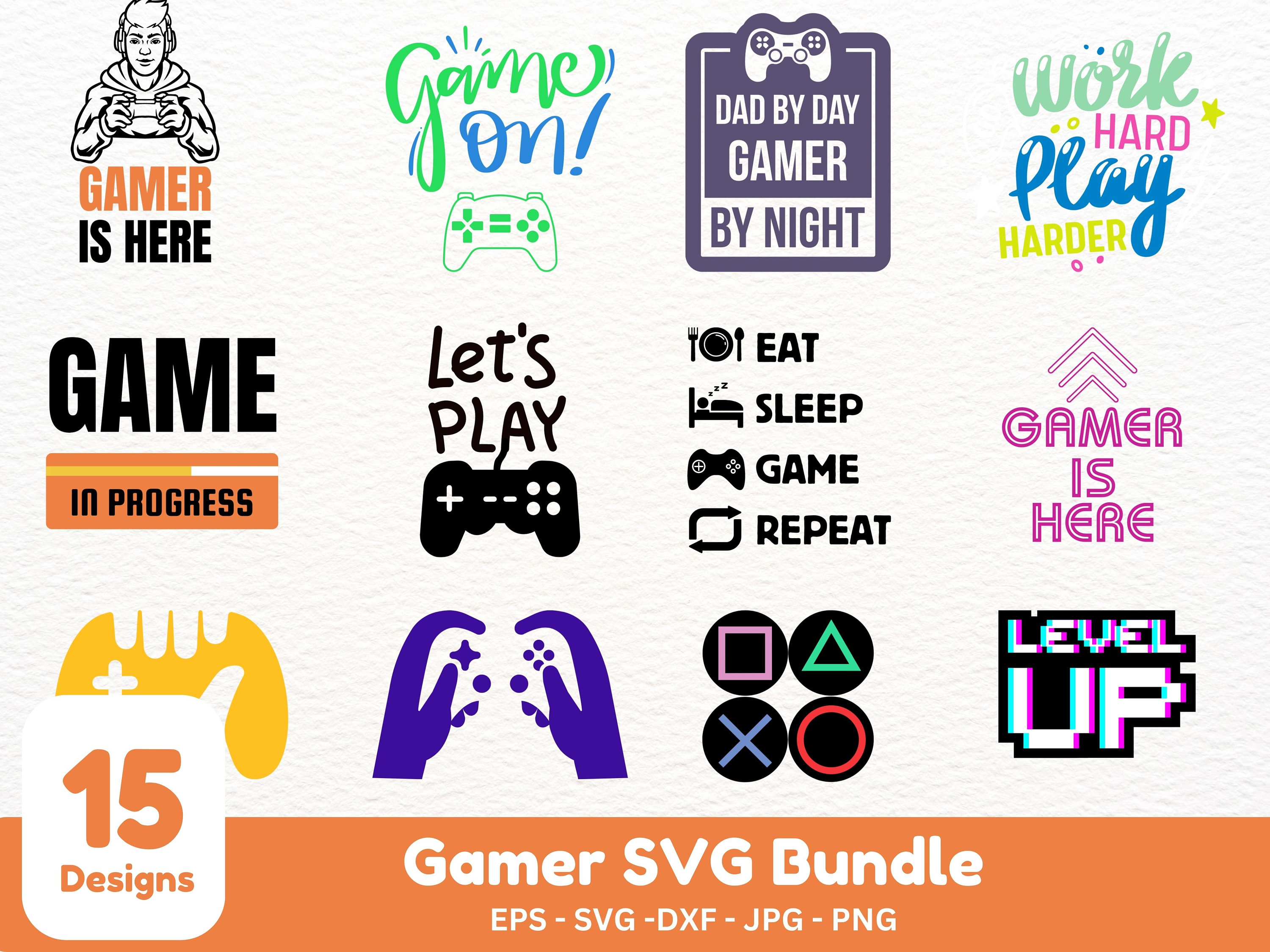 Gamer Svg, Gamer Svg Bundle, Gaming Png Bundle, Funny Gamer Sayings Svg ...