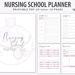 Nursing School Planner: Printable Student Nurse Organizer (PDF) - Etsy