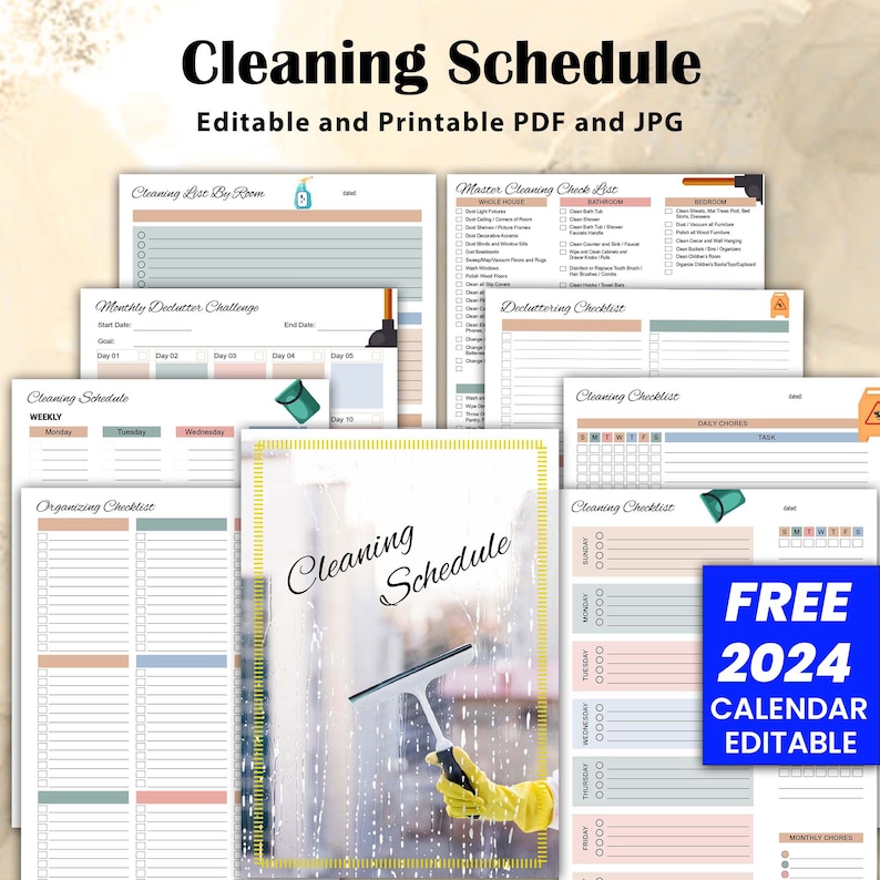 Ultimate Cleaning Schedule Bundle, Master Cleaning Checklist, Cleaning ...