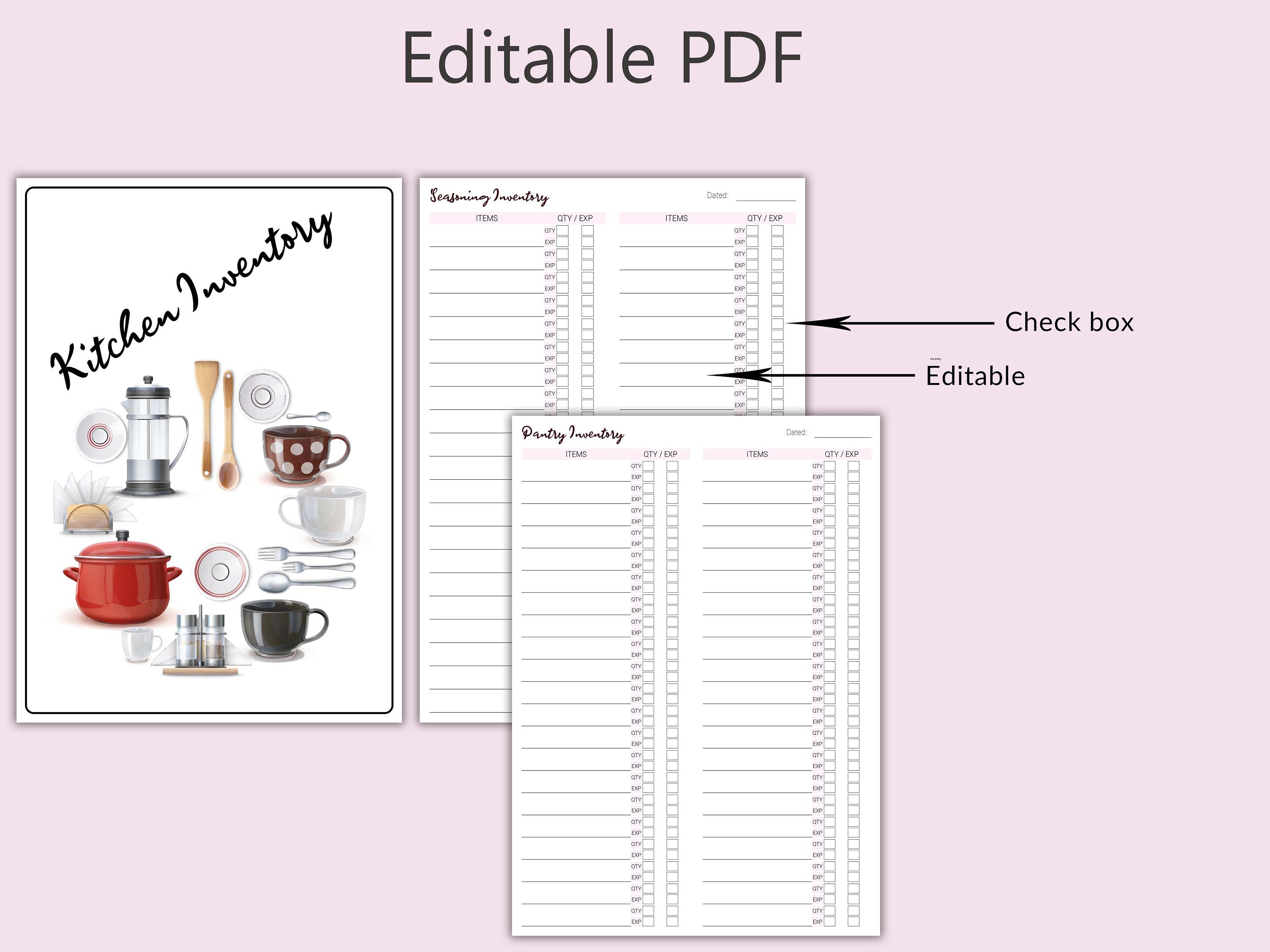 Kitchen Inventory Tracker, Food Inventory, Inventory Tracker, Fridge ...