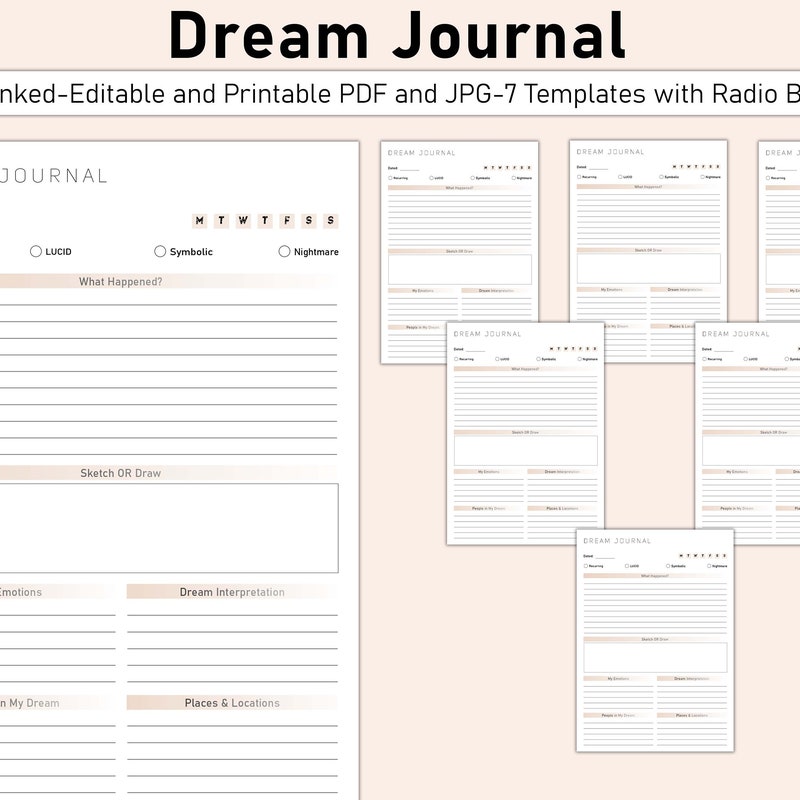 Dream Recording Journal - Etsy