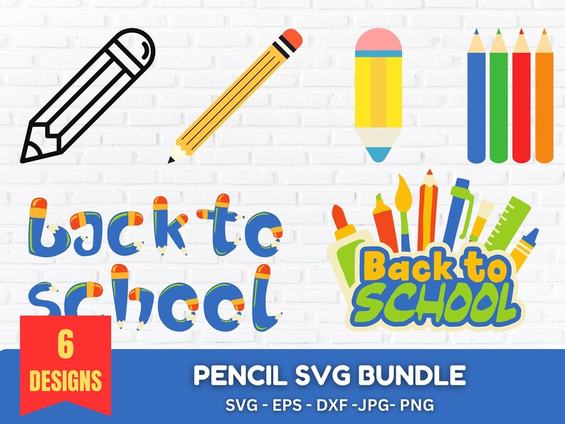 Pencil SVG Bundle: Teacher & School Clipart (digital Download) - Etsy