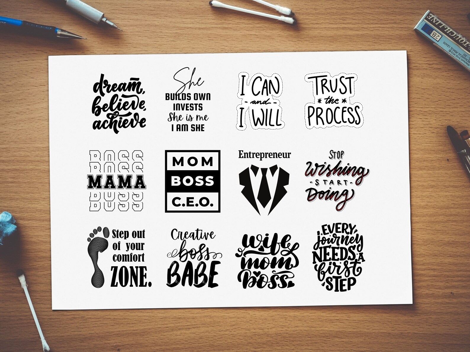 Entrepreneur SVG Bundle: Boho Boss Babe Quotes (digital Download) - Etsy