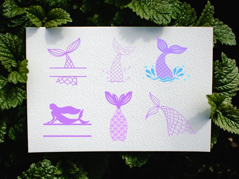 Mermaid Clipart SVG Bundle Mermaid Svg Clam Shell Svg - Etsy