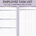Employee Task List: Printable Team Task Organizer (editable PDF) - Etsy
