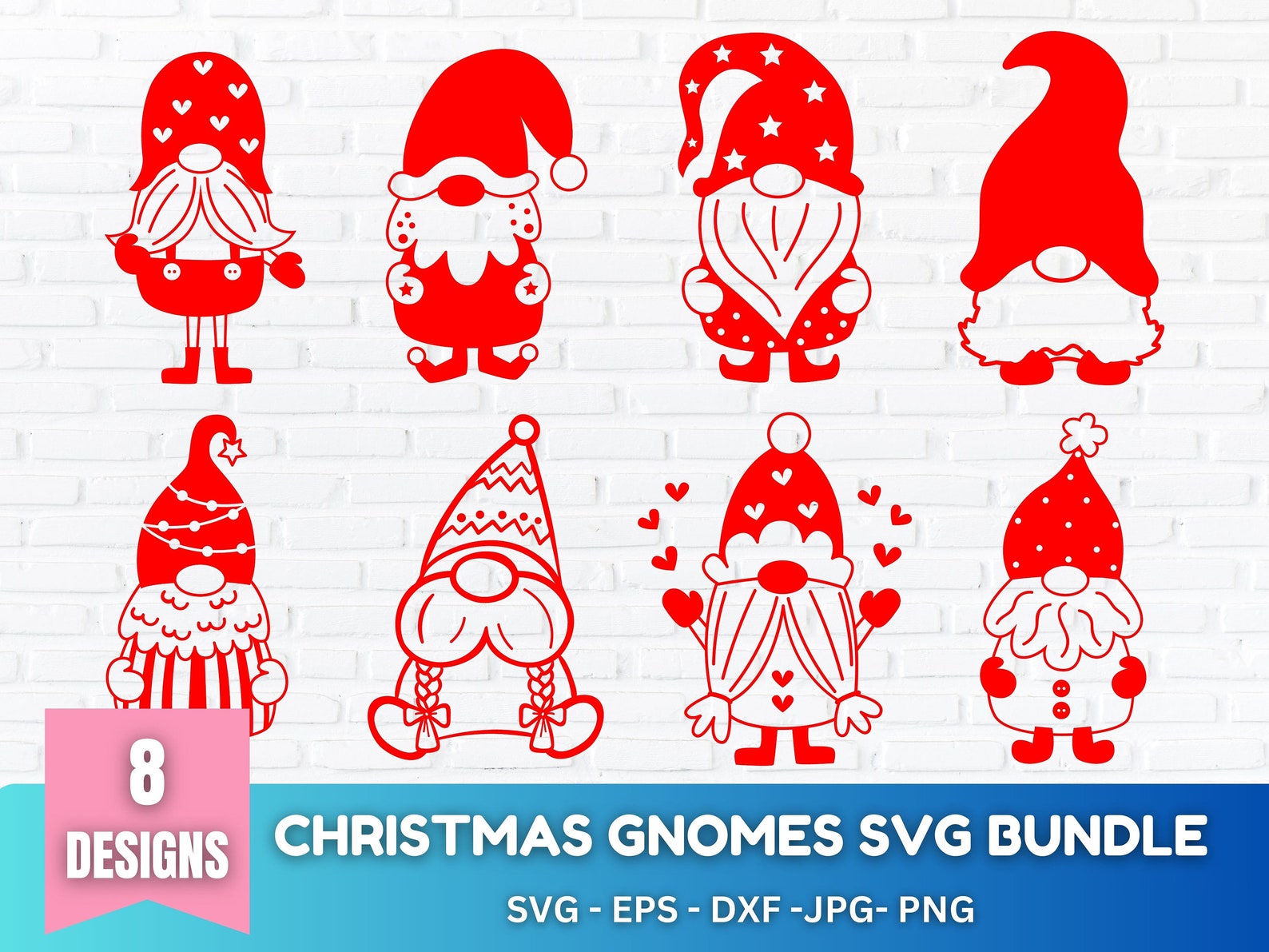 Christmas Gnomes SVG Bundle, Santa SVG, Holiday, Merry Christmas ...