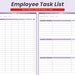 Employee Task List: Editable Printable PDF - Etsy