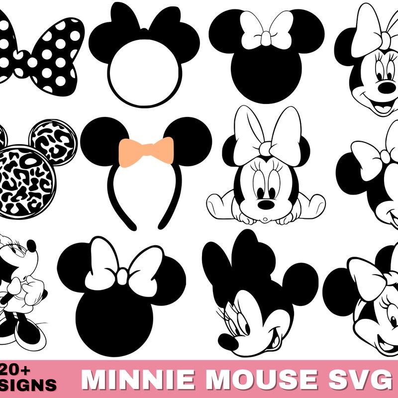 Minnie Flower Svg - Etsy