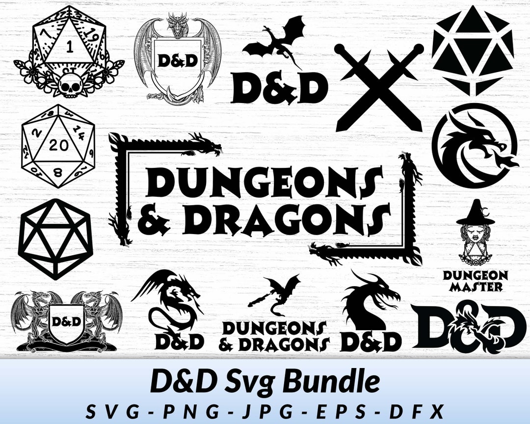 Dnd Svg Bundle, Dungeons and Dragons Svg, RPG Svg, Fantasy Svg, D and D ...