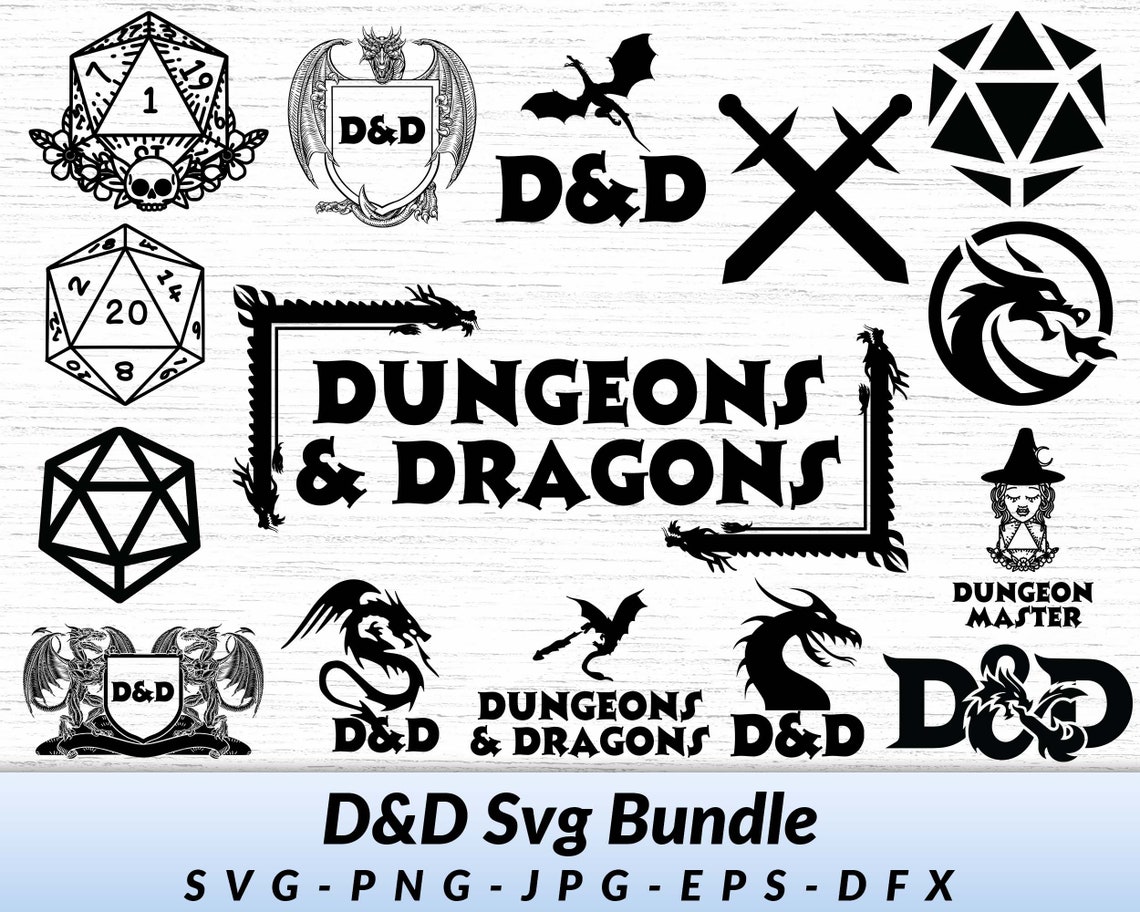 Dnd Svg Bundle, Dungeons and Dragons Svg, RPG Svg, Fantasy Svg, D and D ...