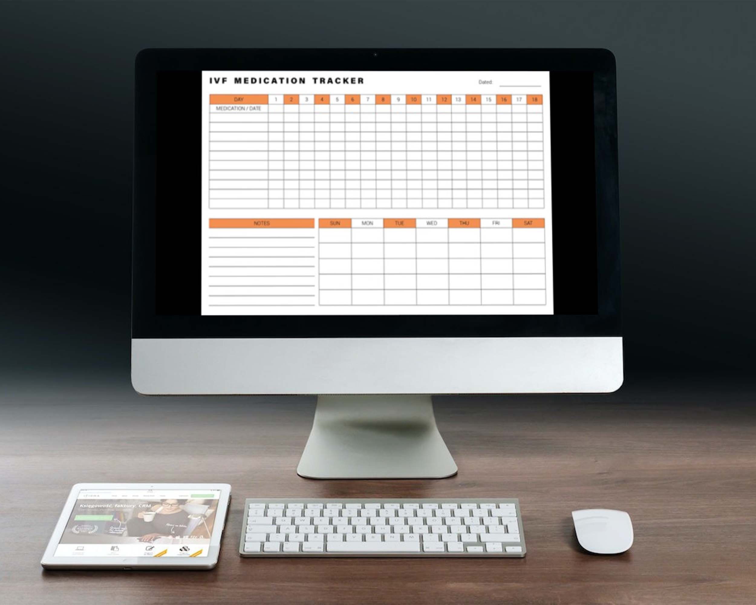 IVF Medication Tracker, Editable IVF Planner, Printable Ivf Calendar ...