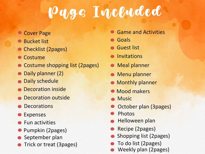 Halloween Planner Printable Bundle, Halloween Party Planning Binder ...