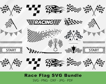 Racing Flag Svg, Race Flag Svg Bundle, Race Flag Clipart, Racing Flag ...