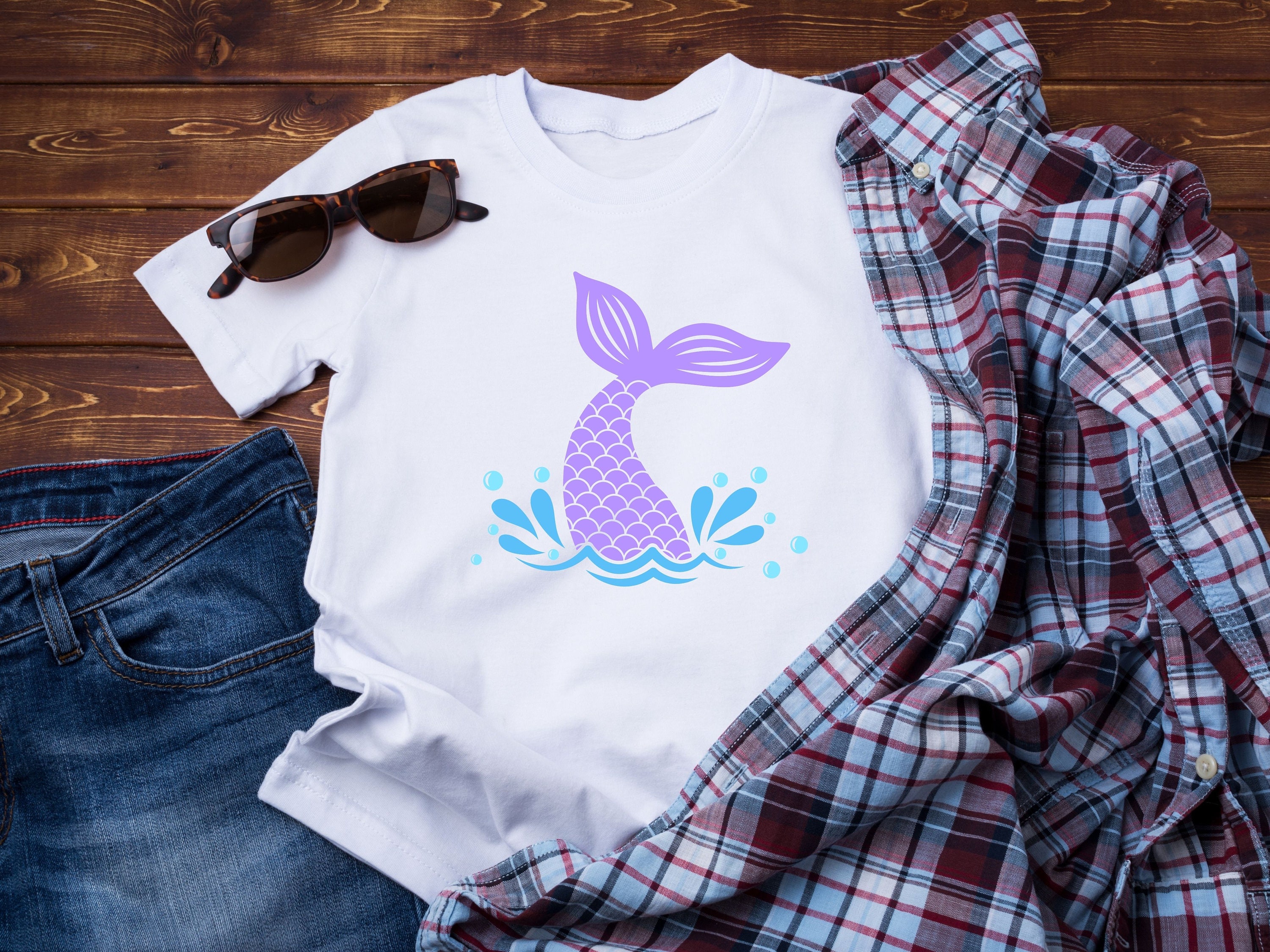 Mermaid Clipart SVG Bundle Mermaid Svg Clam Shell Svg - Etsy